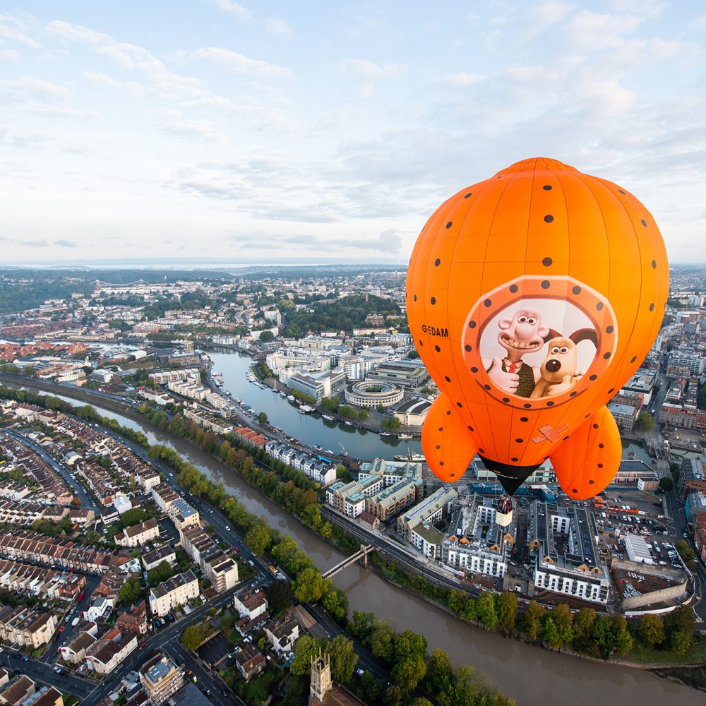 Take to the skies in Wallace & Gromit’s Rocket hot air balloon
