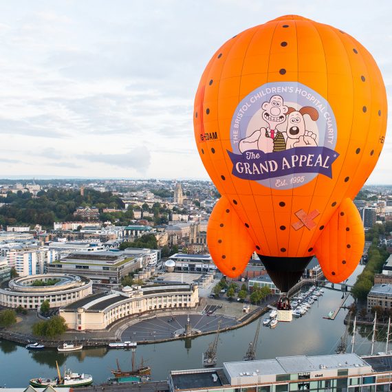 Take to the skies in Wallace & Gromit’s Rocket hot air balloon
